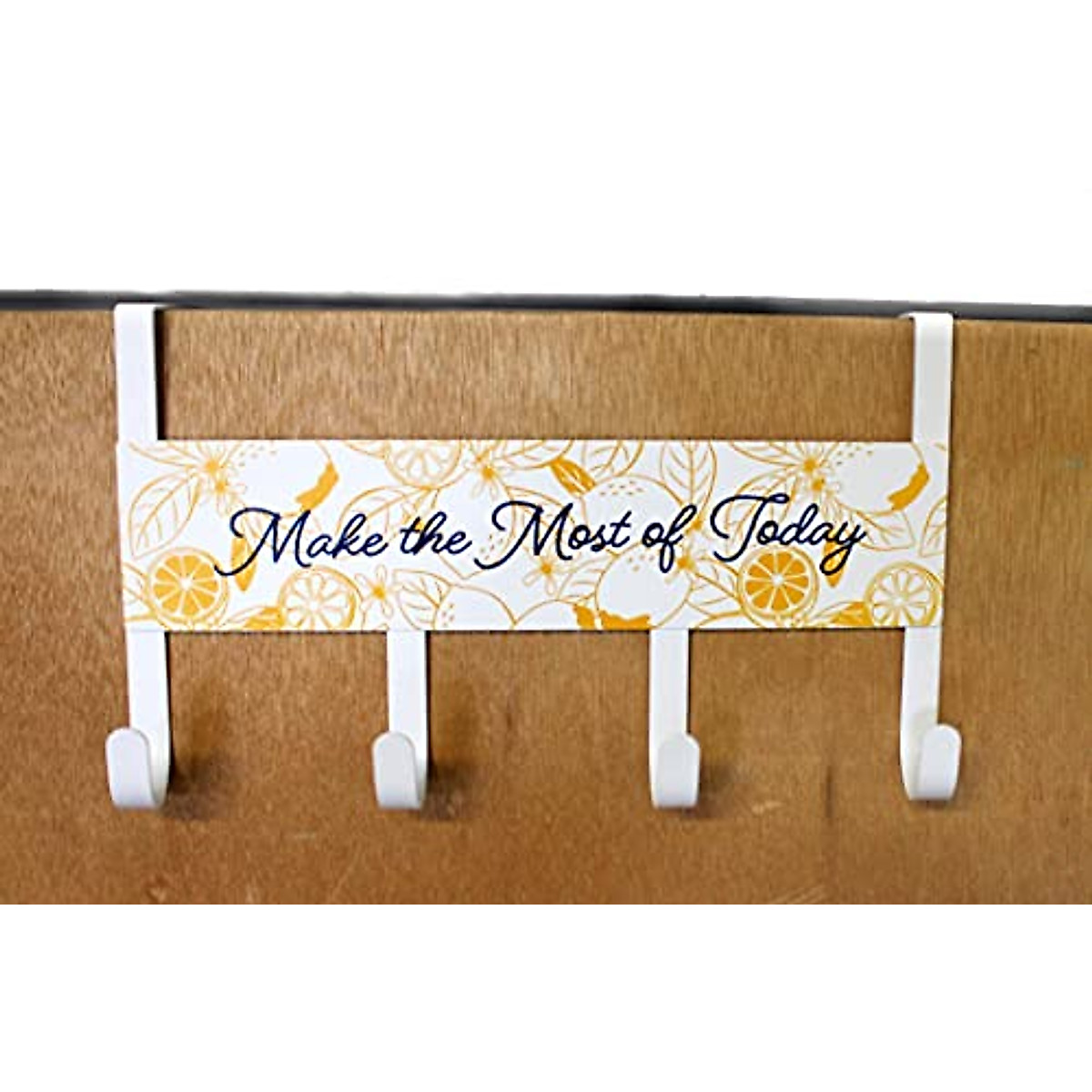 Dependable Industries inc. Essentials Over Door Hanger Hook, Hanging Clothes Coat Bag Robe Keys Towel Bathroom Closet Back of Door Hanger 4 Hooks