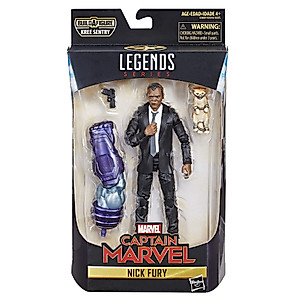 Marvel Captain Marvel 6-inch Legends Nick Fury Figure for Collectors, Kids, & Fans