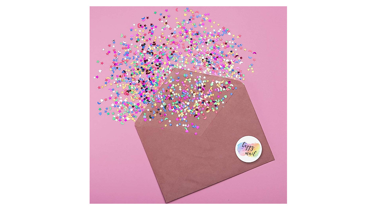 Pastel Happy Mail Thank You Stickers for Small Businesses