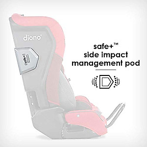 Diono Radian 3QXT 4-in-1 Rear and Forward Facing Convertible Car Seat, Safe Plus Engineering, 4 Stage Infant Protection, 10 Years 1 Car Seat, Slim Fit 3 Across, Gray Slate