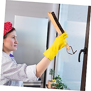 SOESFOUFU Dust Brush Whisk Broom Cleaning Scrub Brush Hat Cleaning Brush Dust Remover Brush Furniture Brush Wooden Handle Cleaning Brush Clothing Brush Hand Broom Wood Brush Horsehair