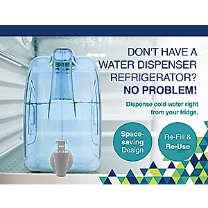 Arrow Ultra Drink Dispenser for Fridge, 2 Gallon - Plastic Beverage Dispenser with Spigot for Easy Dispensing - BPA Free Clear Plastic - Convenient Handle, Easy-Pour Spout