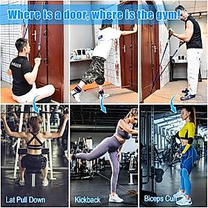 Brebebe Multi-Point Resistance Band Anchor for Home Gym - Portable Door Attachment Set for Resistance Band Exercises and Workouts
