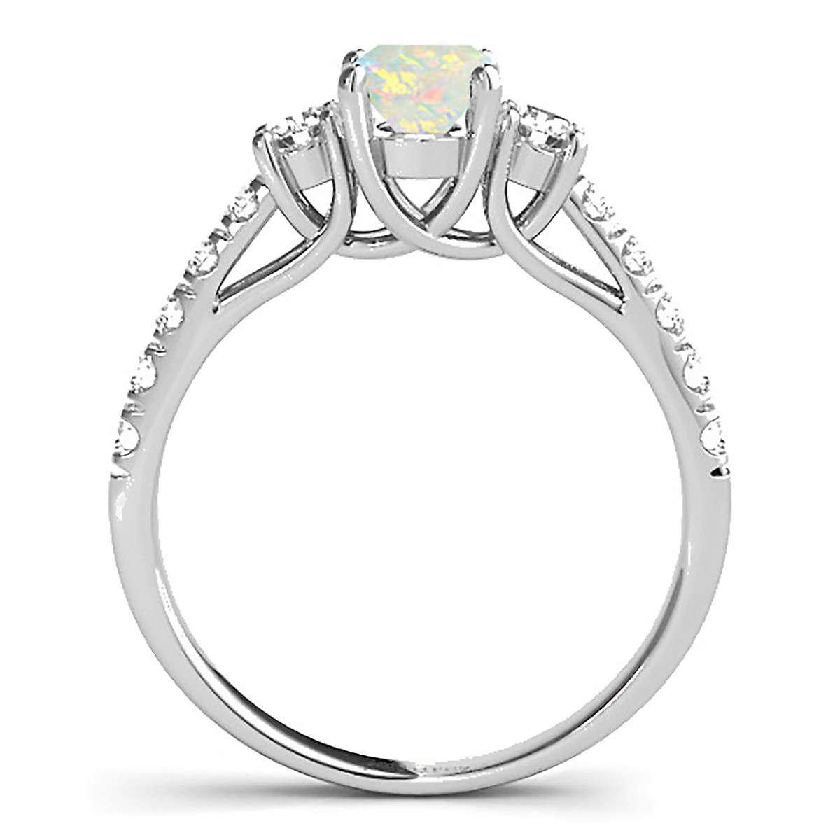 YDD Opal Rings for women 1 Carat(1 CT) Oval Cut Opal Engagement Rings for Women Sterling Silver 10K 14K 18K Gold Opal Birthstone Anniversary Ring Free Engraved