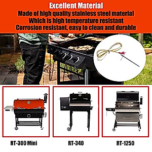 DONSIQIZZ 4" RTD Temperature Probe Replacement for Rec Tec Wood Pellet Grills, Small RTD Thermometer Probe for Recteq Grills, Replacement Probe Part Number: RT-SMRTD