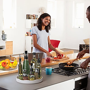 Lazy Susan Organizers, OFFSIR Non-Skid Turntable Rack for Kitchen Cabinet, Pantry Organization and Storage, Fridge, Bathroom Closet,Vanity Countertop Makeup Organizing,Spice Rack Under Sink Organizer