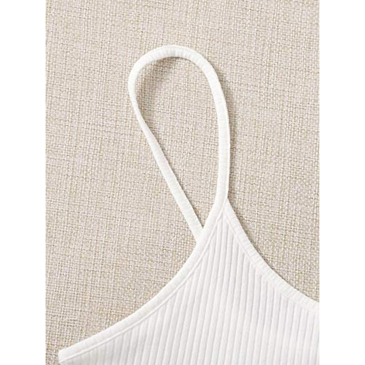 Floerns Women's Sleeveless Camisole Letter Print Crop Cami Top A White L