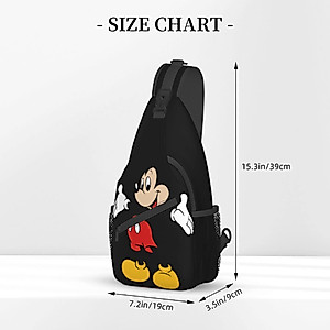 Grehge ute Anime Cartoon Sling Bag Crossbody Backpack Shoulder Bag Lightweight Waterproof Chest Bag For Sports Outdoor Trave -F25