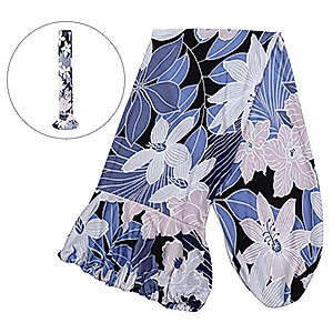Garneck Tower Fan Dust Cover Dust Proof Fan Protective Cover Flower Pattern for Pedestal Fan Floor Fan Standing Fan Decoration (Dark Blue)