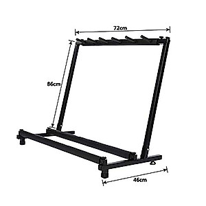 5 Way Guitar Stand 72 * 46 * 86cm Foldable Universal Display Rack Portable Multiple Guitar Rack for Classical Acoustic-Electric Bass Guitar