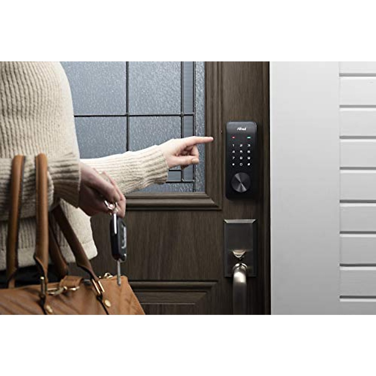 Alfred DB2-B Smart Door Lock Deadbolt Touchscreen Keypad, Pin Code + Key Entry + Bluetooth, Up to 20 Pin Codes (Black)