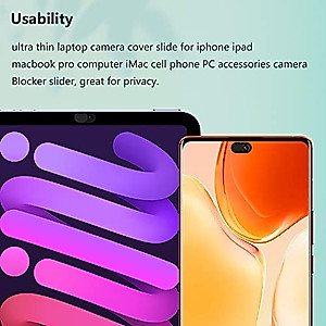 Meruns Laptop Camera Cover Slide - Privacy Protection Accessory, No Residue, Safe Screen -8 Pieces