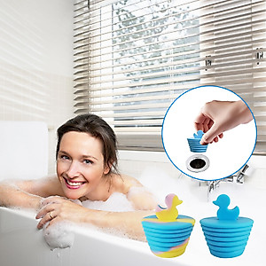 Silicone Bathtub Stopper, 2 Pack Universal Silicone Drain Stopper,Tub Stopper Bathtub Stopper Bathtub Drain Stopper Plug for Kitchen Bathroom Sink Stopper (6-in)