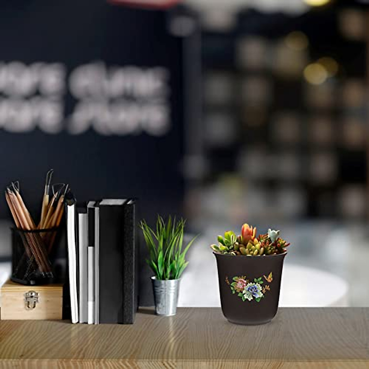 Veemoon Zisha Flower Pot Bonsai Planter: Chinese Purple Clay Plant Pot Succulent Cactus Planter Container for Home Office Desk Shelf Decor Style 1