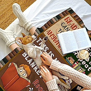 Book Lovers Gifts, Good Gifts for Book Lovers Book Reading Librarian Gifts Book Blanket 50"x60", Gifts for People Who Like to Read Book Club Gifts for Women