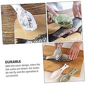 RUNROTOO 2pcs Scale Remover Fish Scaler Brush Fish Skin Cleaner Fish Skin Scraper Household Cleaner Seafood Tools Kitchen Cleaning Tool Fish Descaler Tool Fish Scale Remover Green As Crab