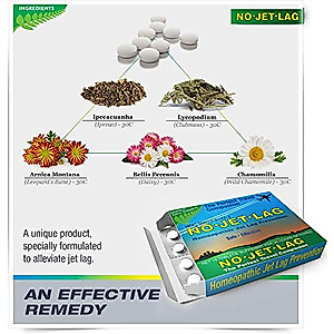 Miers Laboratories No Jet Lag Homeopathic Jet Lag Remedy (1 Pack, 32 Chewable Tablets), Travel Must Have, Flight Essential for Jet Lag Relief, Plant-Based.