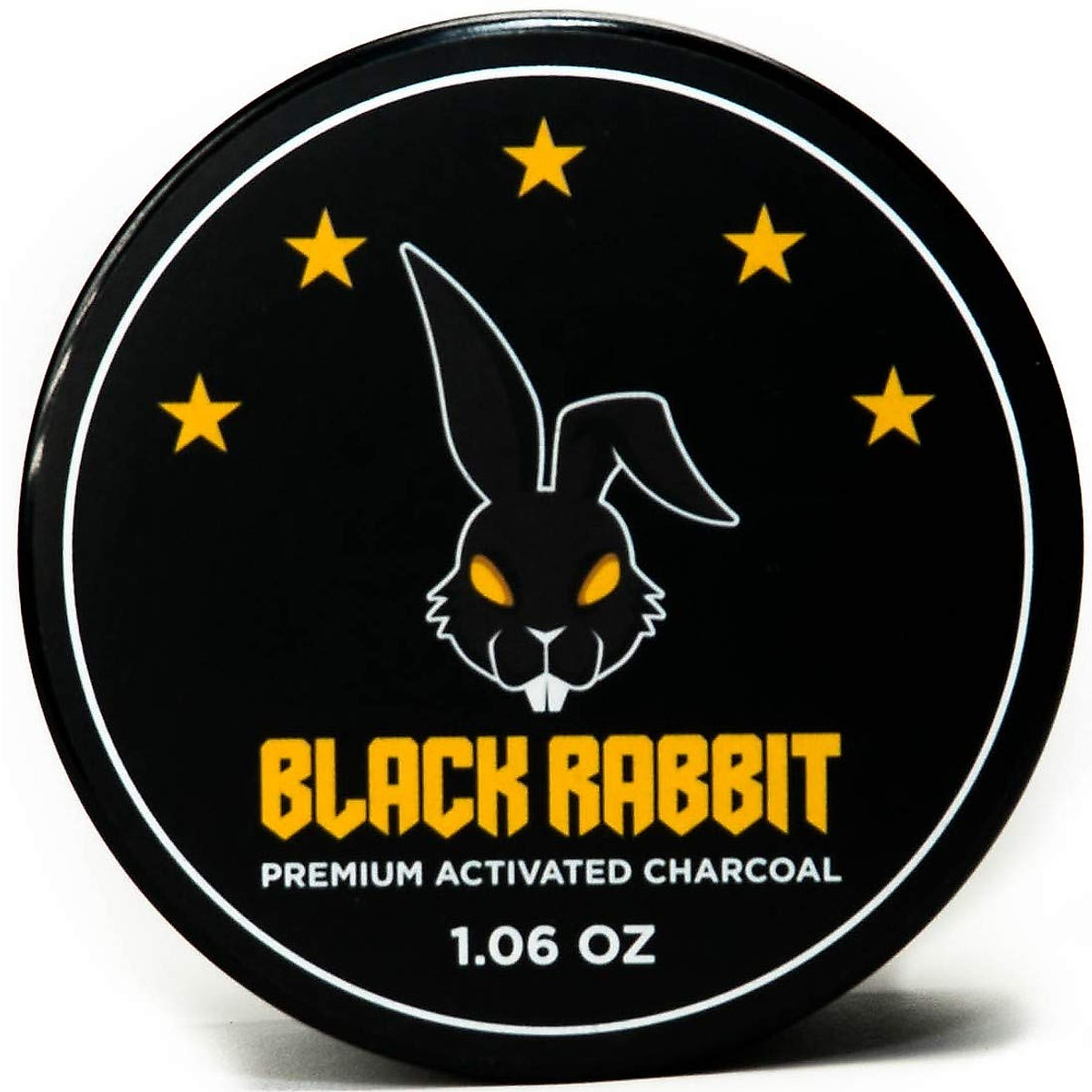 Premium Activated Charcoal Teeth Whitening Powder by Black Rabbit - Fluoride Free 30g/1.06oz