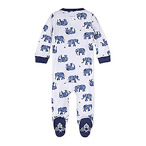 Burt's Bees Baby Sleep and Play PJs, 100% Organic Cotton One-Piece Zip Front Romper Jumpsuit Pajamas