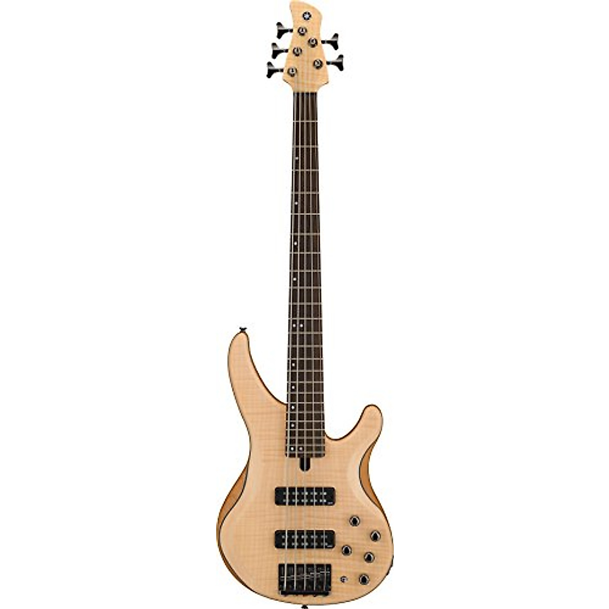Yamaha TRBX605 5-String Flamed Maple Bass Guitar, Natural Satin