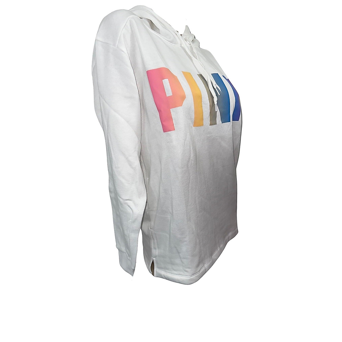 Victoria's Secret Pink Fleece Campus Pullover Sweatshirt Hoodie Color White New (as1, alpha, x_l, regular, regular)