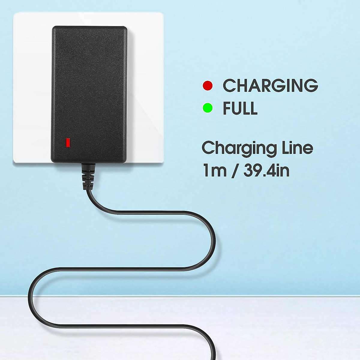 IYOBCXIHO DC 24V or 25.2V-1A Massage Gun Charger with Adapter Charger for Muscle Massage Gun Deep Tissue 24V AC/DC Power Cord Fascia Gun Match