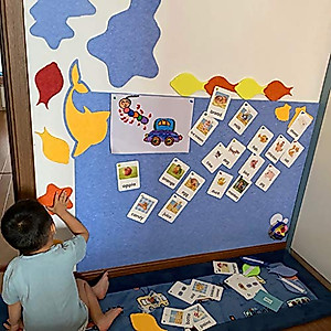 Creative Dolphin Wall Stickers, Children's Room Felt Photo Wall, Kindergarten Works Cork Board Display Board