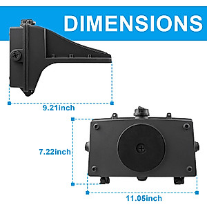 OSTEK 80W/60W/40W/20W Power Selectable LED Wall Pack Light with Photocell Full Cut-Off 11000LM 5000K, Outdoor Area Full Cutoff Wall Pack led Fixture IP65, UL, DLC