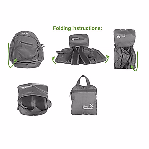 Outlander Packable Handy Lightweight Travel Hiking Backpack Daypack-Orange