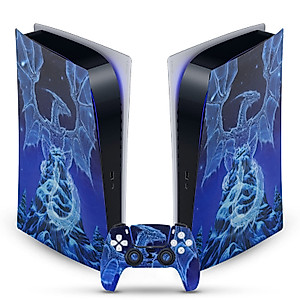 Head Case Designs Officially Licensed Ed Beard Jr Winter Spirit Dragons Vinyl Faceplate Gaming Skin Decal Compatible With Sony PlayStation 5 PS5 Digital Edition Console and DualSense Controller