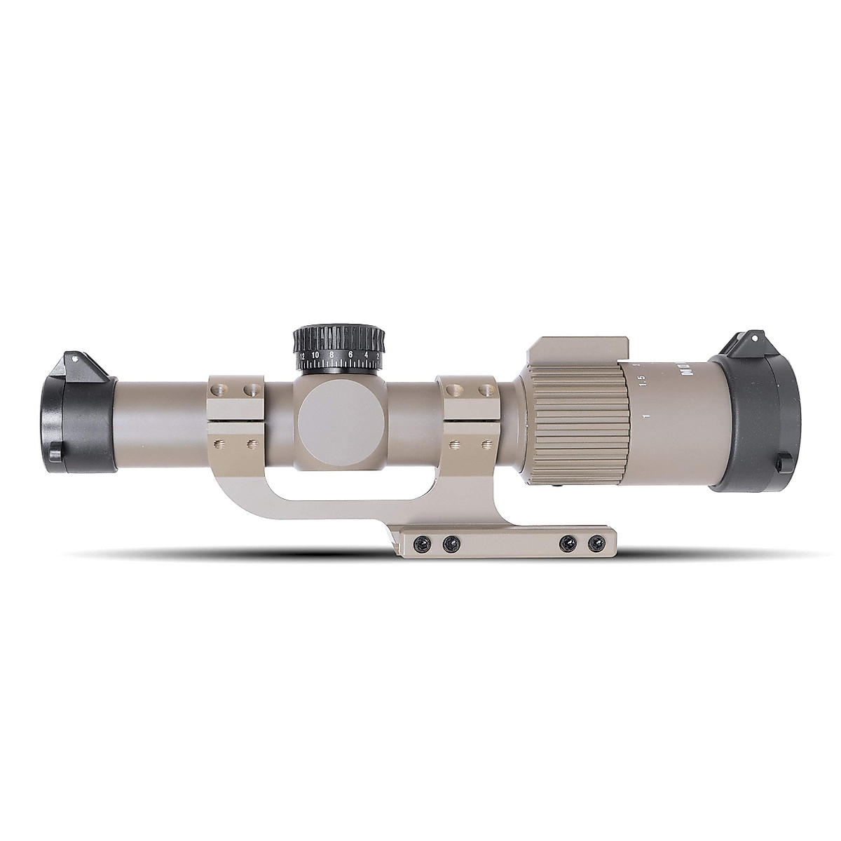 Monstrum Alpha Series 1-4x24 First Focal Plane FFP Rifle Scope | ZR300 H-Series Offset Scope Mount | Flat Dark Earth | Bundle