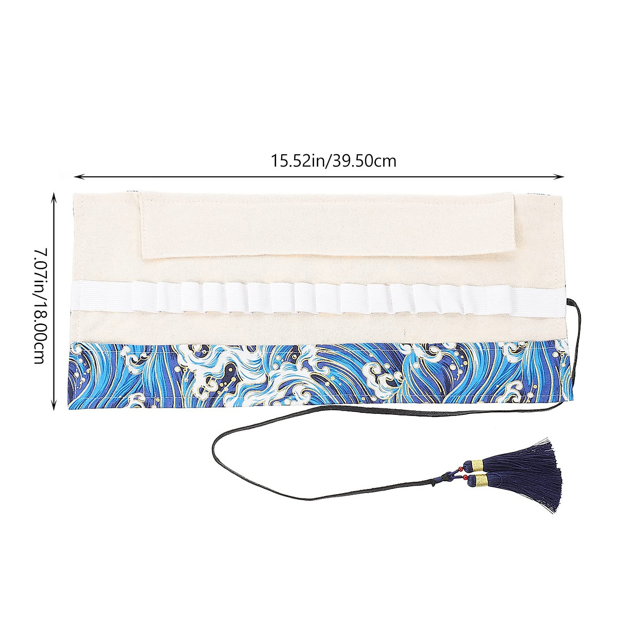 SEWACC Crochet Storage Bag Crochet Organizer Weave Needle Container Crochet Case Organizer Crochet Hook Organizer Case Crochet Hook Case Foldable Pouch Pen Holder Travel Polyester Cotton