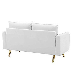Modway Revive Performance Velvet Loveseat, White