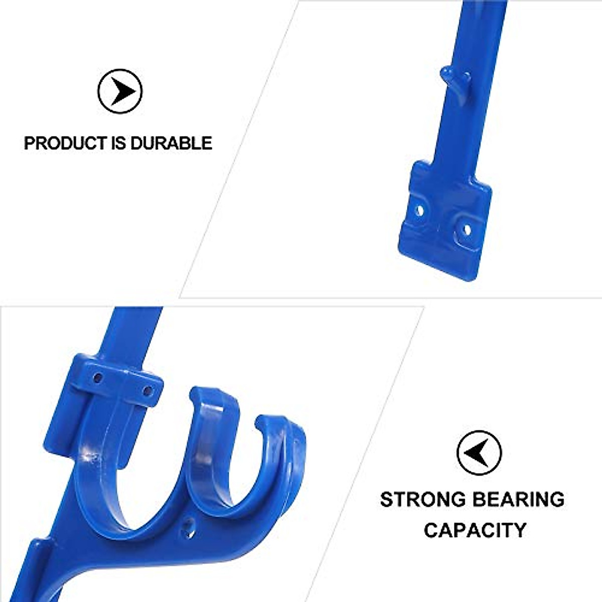 YARNOW Vacuum Stand 4pcs Pool Pole Hose Hanger Wall Hooks for Telescopic Poles Skimmers Leaf Rakes Nets Brushes Vacuum Garden Tools Swimming Pool Accessories Cleaning Tool