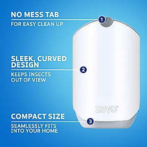 Zevo Flying Insect Trap, Fly Trap + Refill Cartridge Pack (1 Plug-in Base + 3 Total Refill Cartridges)