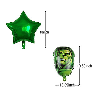 KAREENA The Incredible Hulk Birthday Balloons Supplier Superhero 3rd Decorations Green Number 3 32Inch for Kids Baby Shower (The 5th Birthday)