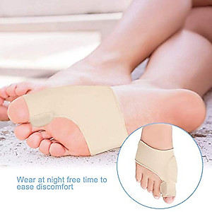 CLLOOM 2 Pairs of Bunion Pads with Gel Corrector Brace Socks Pads Splint Relief Pain for Big Toe