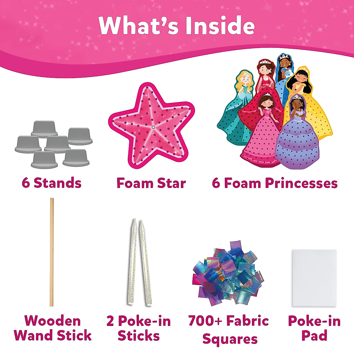 Skillmatics Poke-in Art - Magical Princesses, Easter Basket Stuffers, Mess-Free Fun for Kids, DIY Craft Kits, Creative Activity, Gifts for Girls & Boys Ages 4, 5, 6, 7, 8, 9