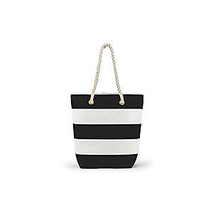 Weddingstar Bliss Striped Tote, Black/White