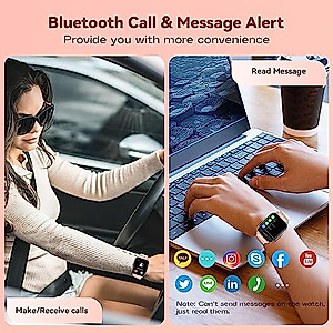 Womens Smart Watch with Blood Glucose Health Monitor, Answer/Make Call, Sleep/Activity Tracker, Touch Screen Bluetooth Watch for Android Phones iPhone, 100+ Sport Modes Fitness Watches for Women