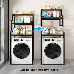 Abao panda 3-Tier Bathroom Room Shelf Washing Machine Storage Utility Rack Over The Toilet Washer Dryer Storage Shelf Bathroom Organizer Rack Space Saving Shelving Units Clothes Dryers Shelf