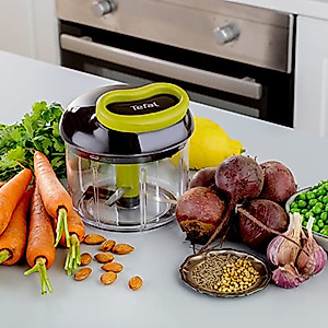 Tefal K13210 Black, Green, Transparent Manual Food Chopper (Black, Green, Transparent, Stainless Steel, 0.9 L, China, 850 g, 140 mm)