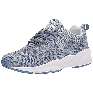Propét Womens Stability Fly Sneaker, Denim/White, 13 X-Wide US