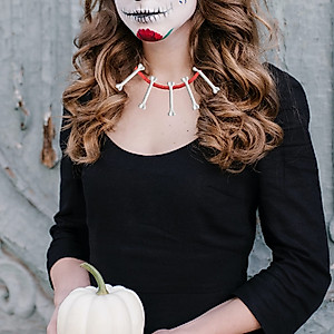 30pcs Plastic Bones Halloween Skeleton Costume Bones for Halloween Dress up Party Cosplay Ornaments Decoration Accessories