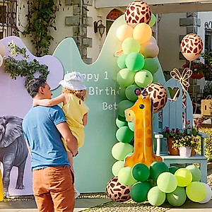 Giraffe Wild One Balloons Safari Animals Ballon 40 Inches Jungle Number 1 Balloons for First Birthday Farm Animal 1st Balloon Party Decorations Supplies Giraffe Baby Large 1 Decor 13Pcs