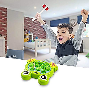 YEEBAY Interactive Whack A Frog Game, Learning, Active, Early Developmental Toy, Fun Gift for Age 3, 4, 5, 6, 7, 8 Years Old Kids, Boys, Girls,2 Hammers Included
