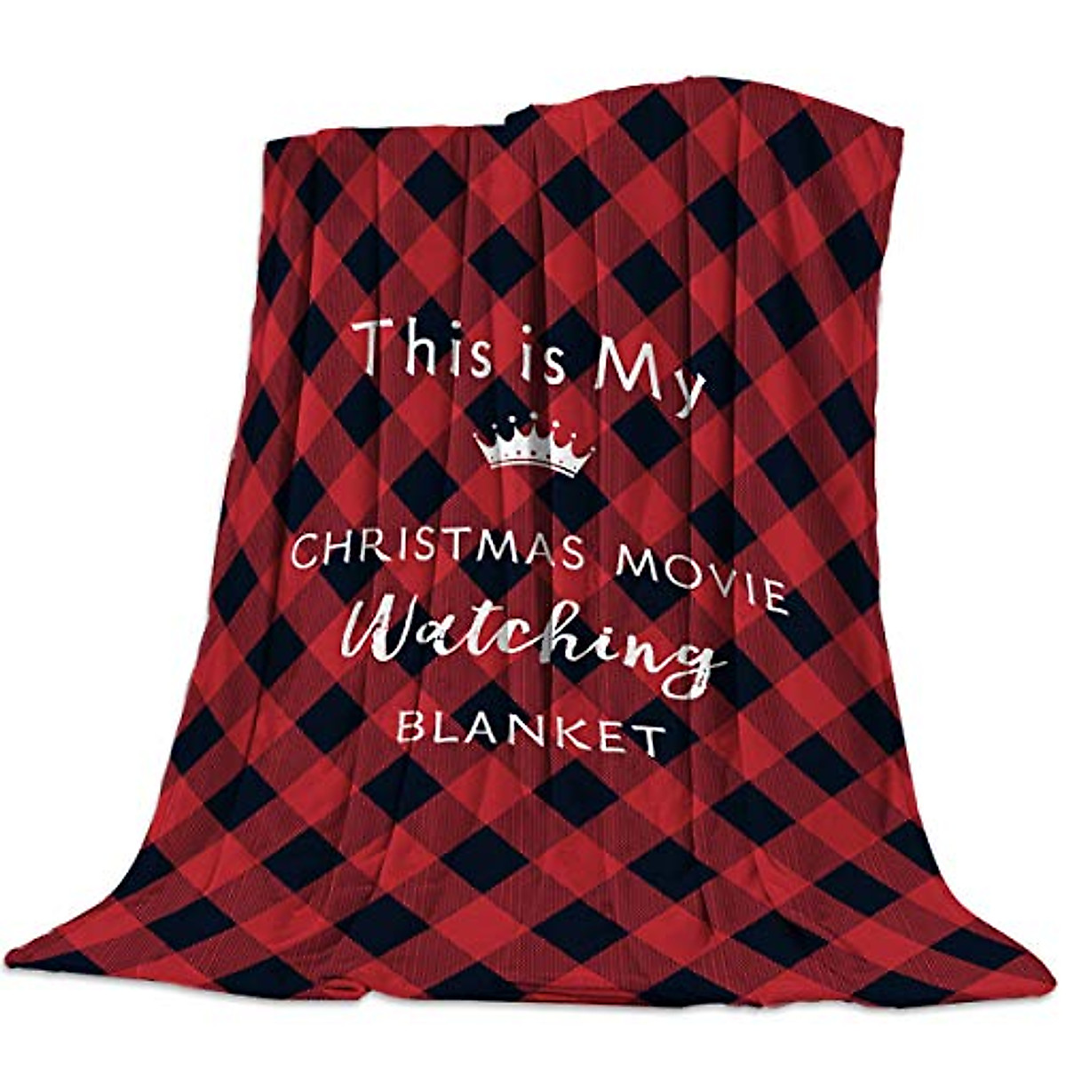 Teamery All Season Bed Blanket Fleece Blanket Throw Lightweight Super Soft Cozy Luxury Microfiber - This is My Christmas Movie Watching Blanket (40 x 50 Inches)