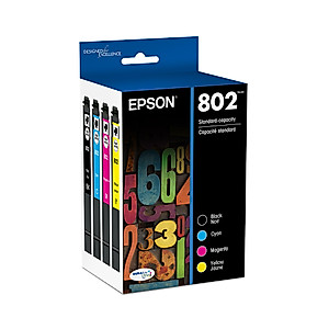 EPSON T802 DURABrite Ultra -Ink Standard Capacity Black & Color -Cartridge Combo Pack (T802120-BCS) for select Epson WorkForce Pro Printers