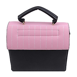 SOURBAN House Crossbody Bag 3D Square Shape Shoulder Bag Faux Leather Cartoon Messenger Tote Purse,black