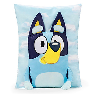 Bluey 3D Snuggle Pillow - Super Soft Blue Plush Pillow - Measures 15 Inches